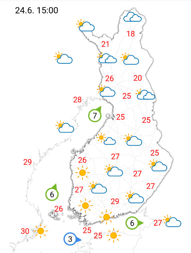 Finland preparing for the hottest week of the year